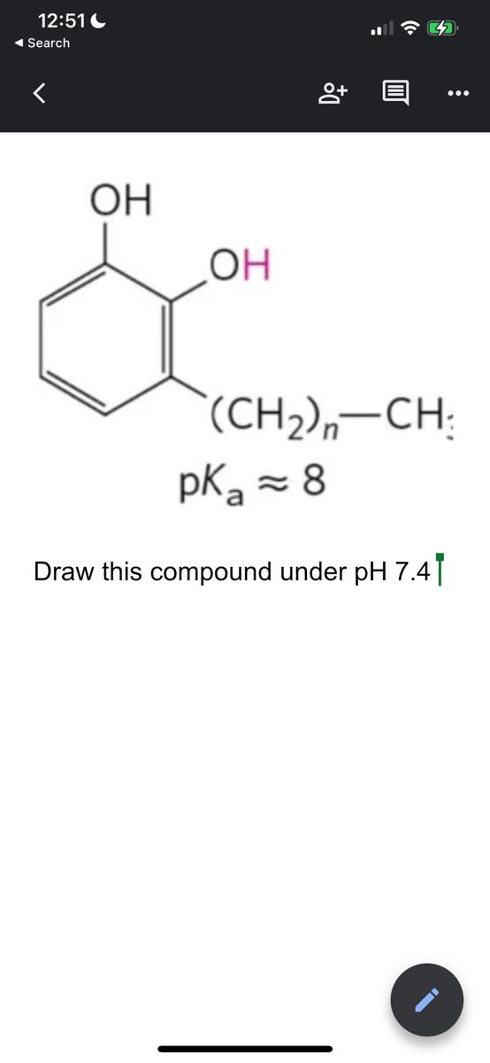 Solved Draw this compound under pH7.4∣ | Chegg.com