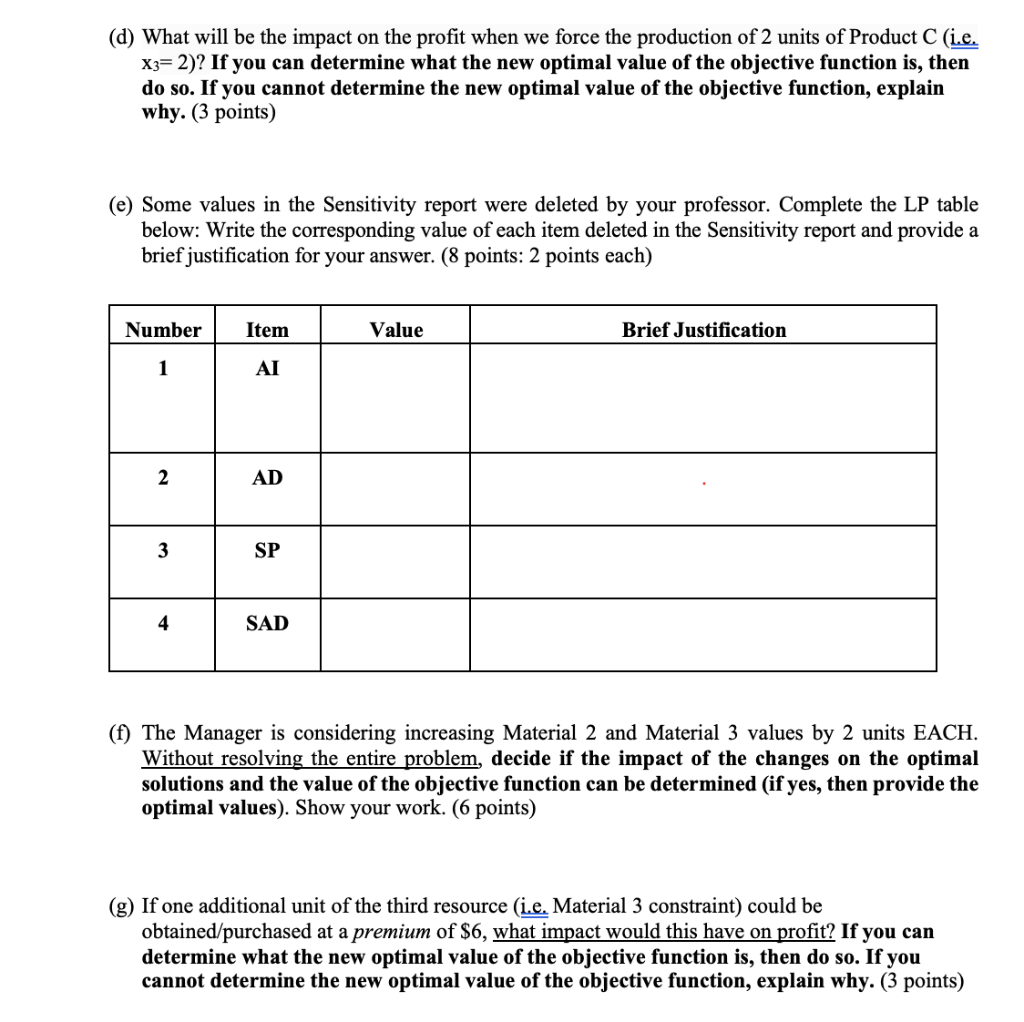 Let x1,x2, and x3 represent number of units of | Chegg.com