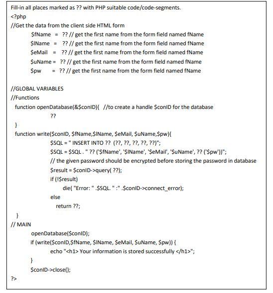 Solved Required to write the server-side program | Chegg.com