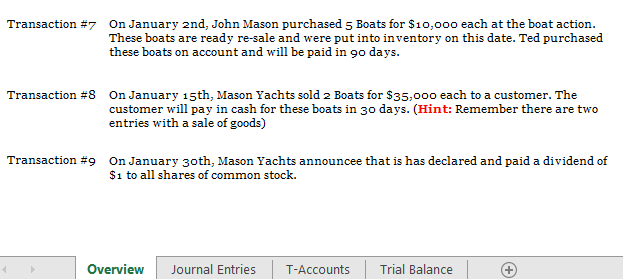 Solved Week-1 Basic Journal Entries Mason Yachts, a boat | Chegg.com