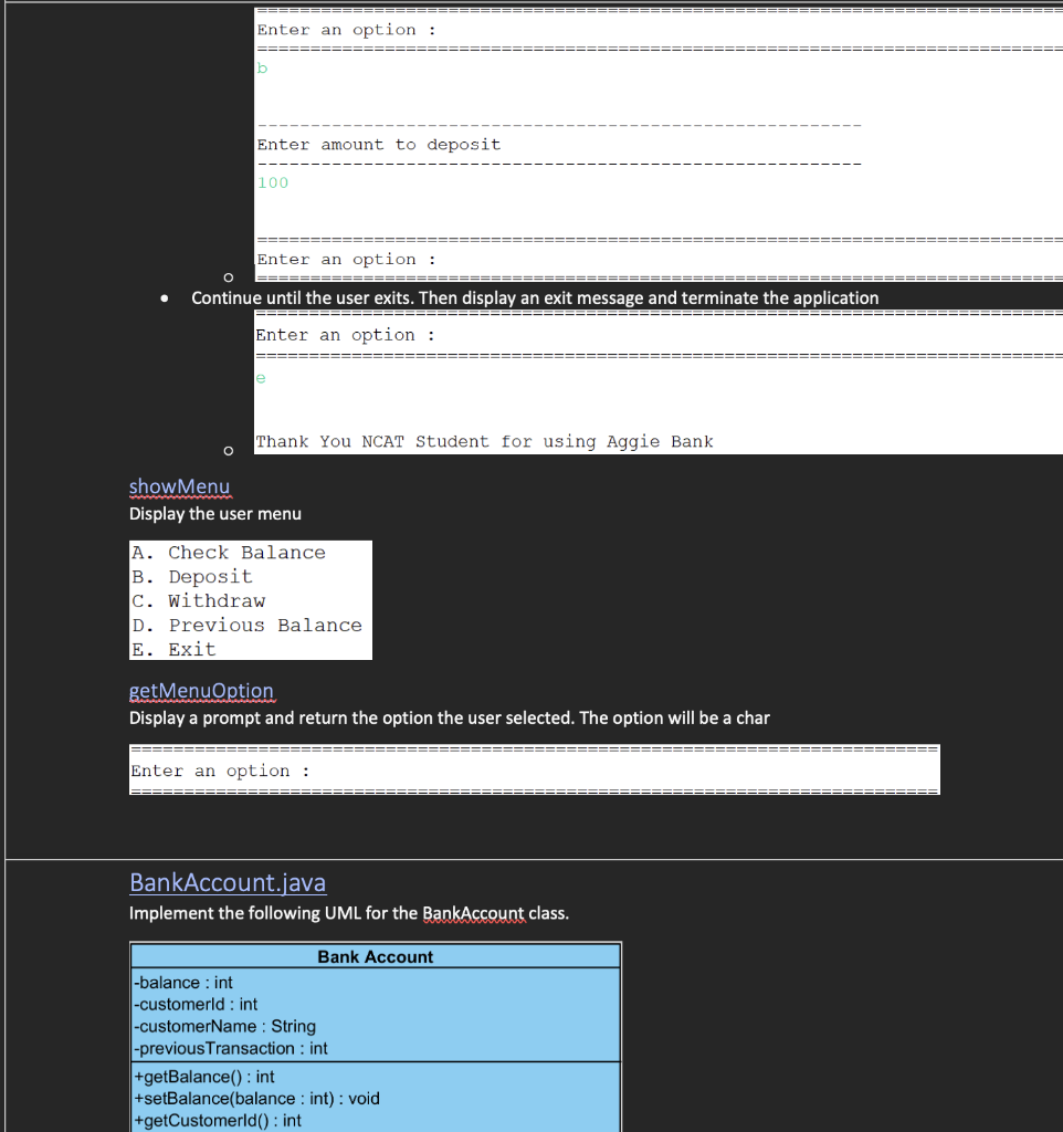 Overview This will be an OOP assignment. You will be | Chegg.com