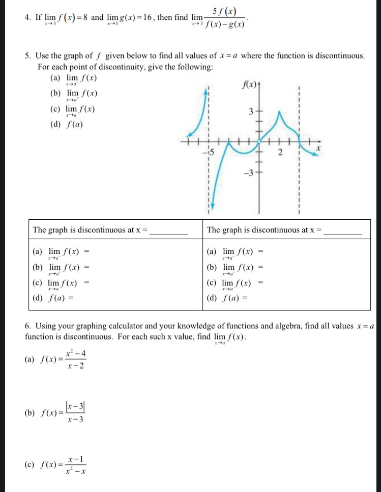 Solved 4. If limf (x) = 8 and ling(x)-16, then find lim r-3 | Chegg.com