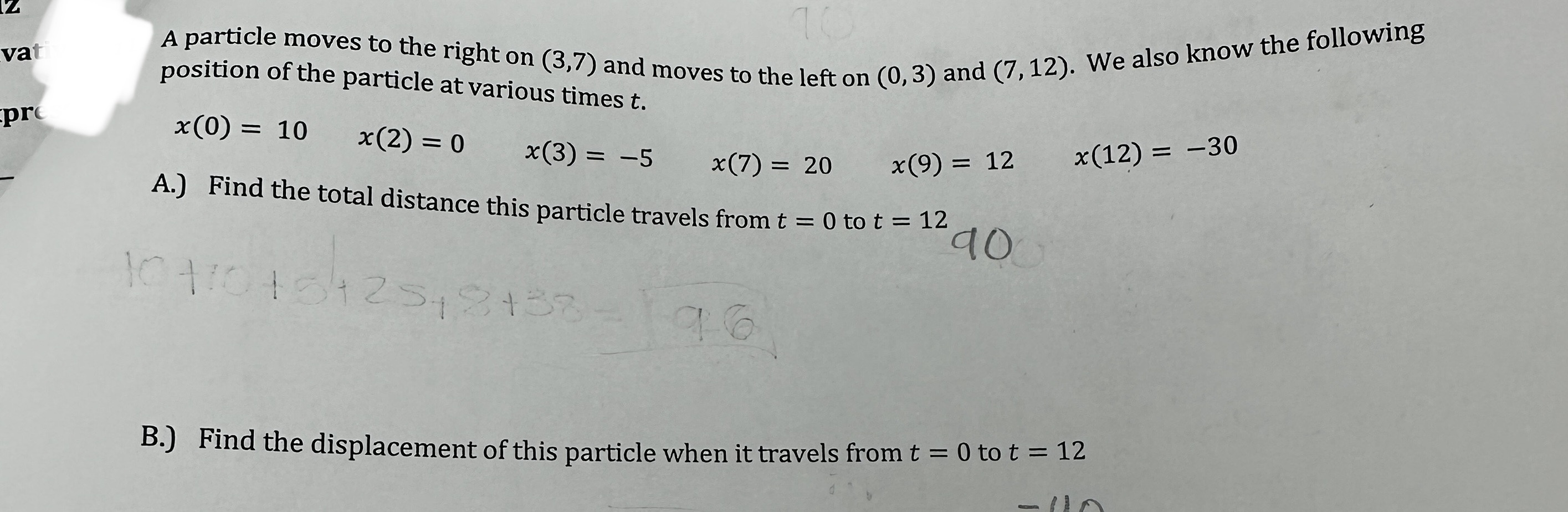 Solved A particle moves to ﻿the right on (3,7) ﻿and moves to | Chegg.com