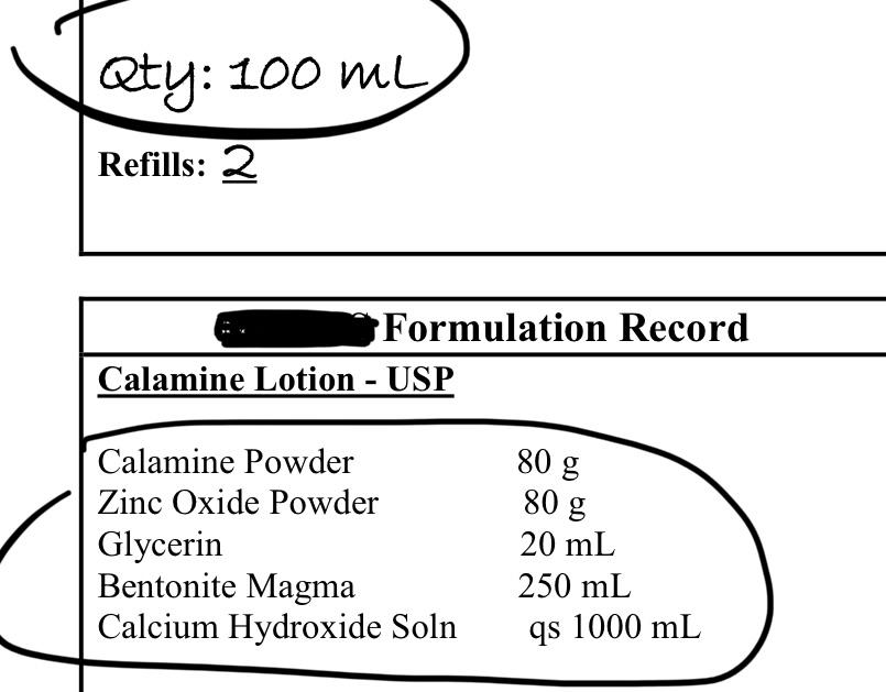 Solved Please help convert the following formulation record | Chegg.com