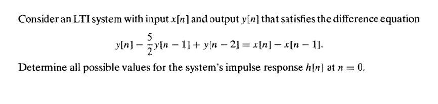 Solved Consider an LTI system with input x[n] and output | Chegg.com