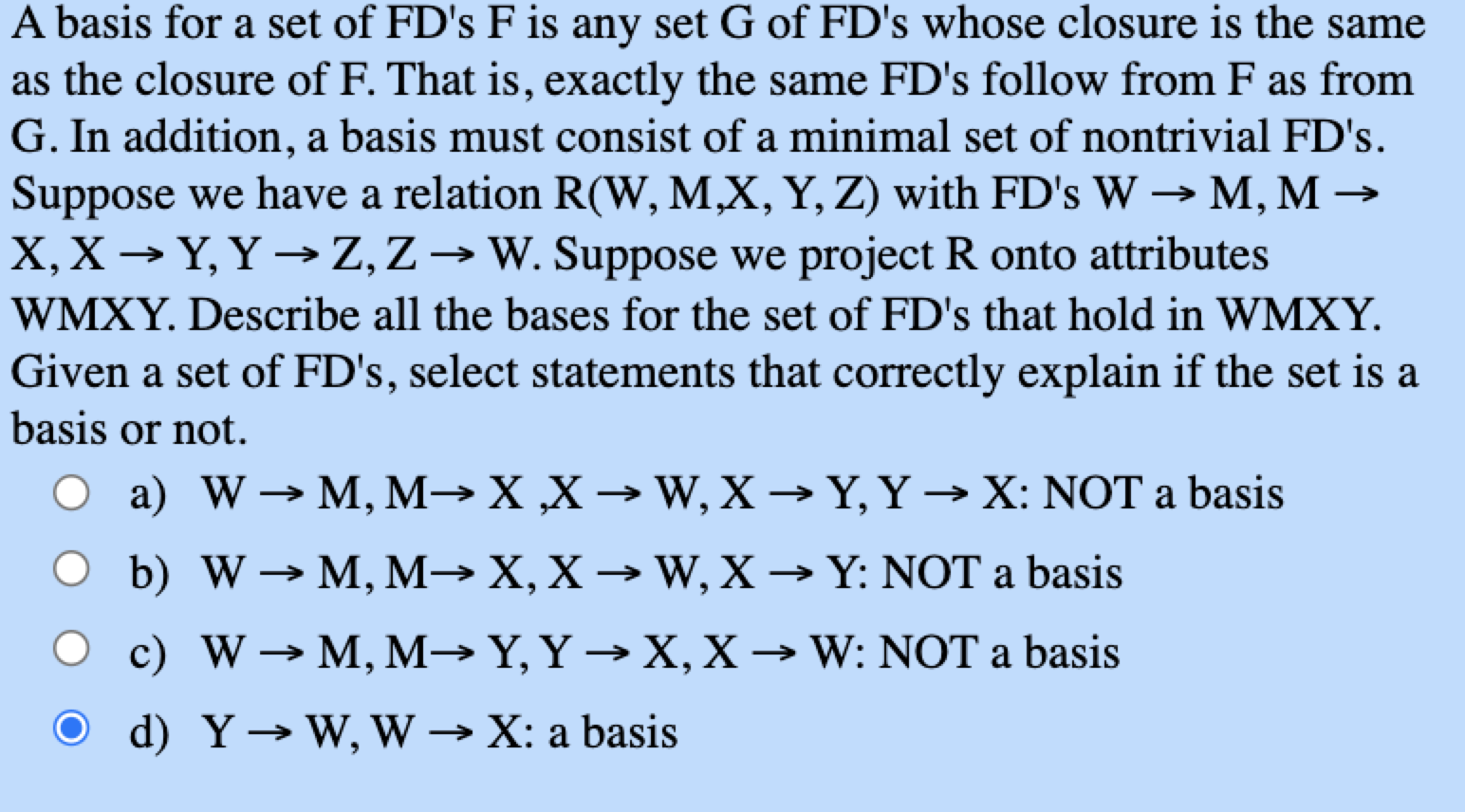 Solved Which of the following relations is in Third Normal | Chegg.com