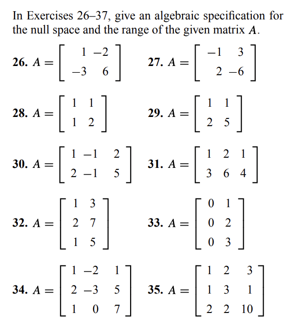 Solved In Exercises 26-37, give an algebraic specification | Chegg.com