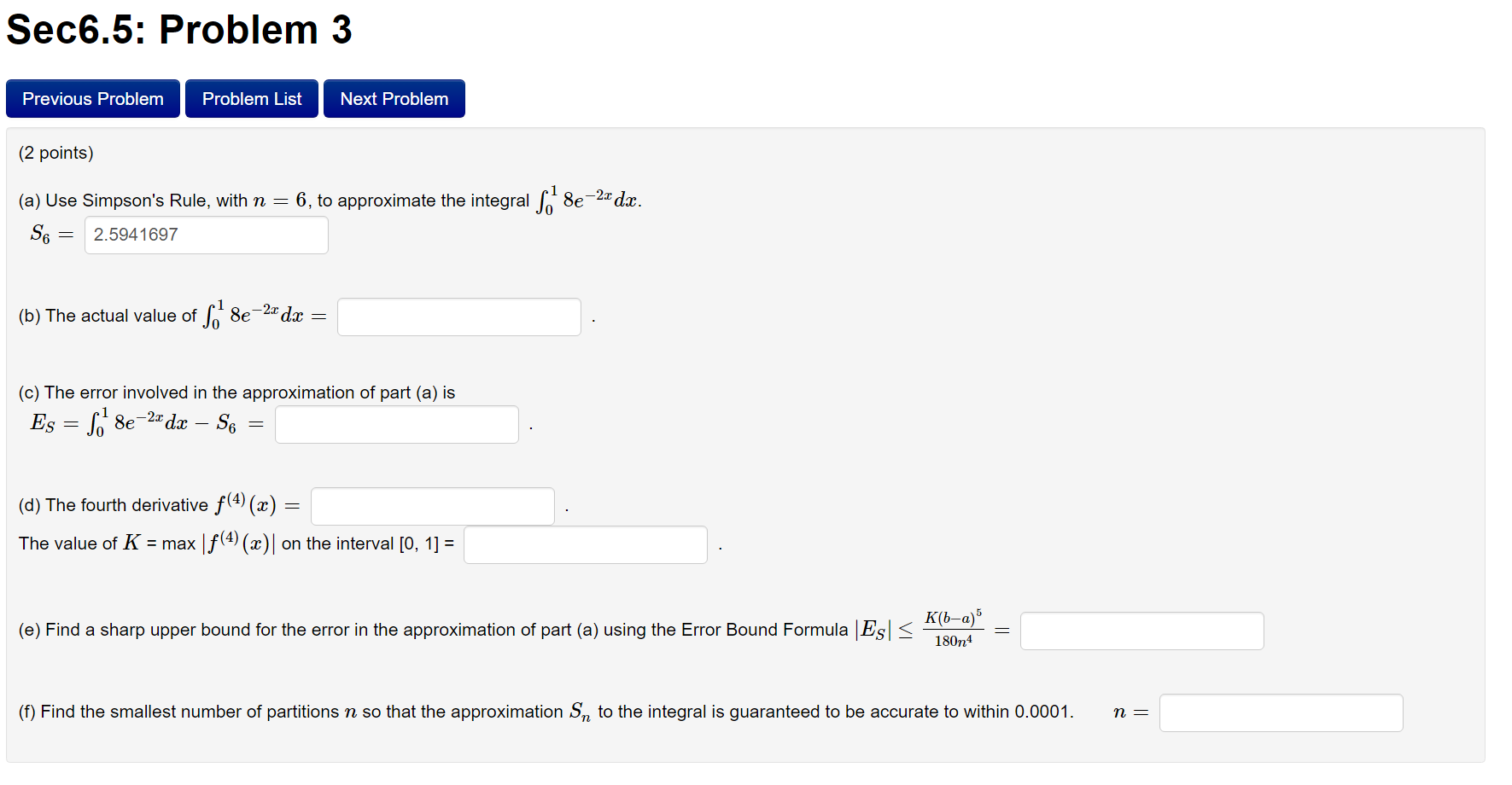 Solved Sec6.5: Problem 3 Previous Problem Problem List Next | Chegg.com