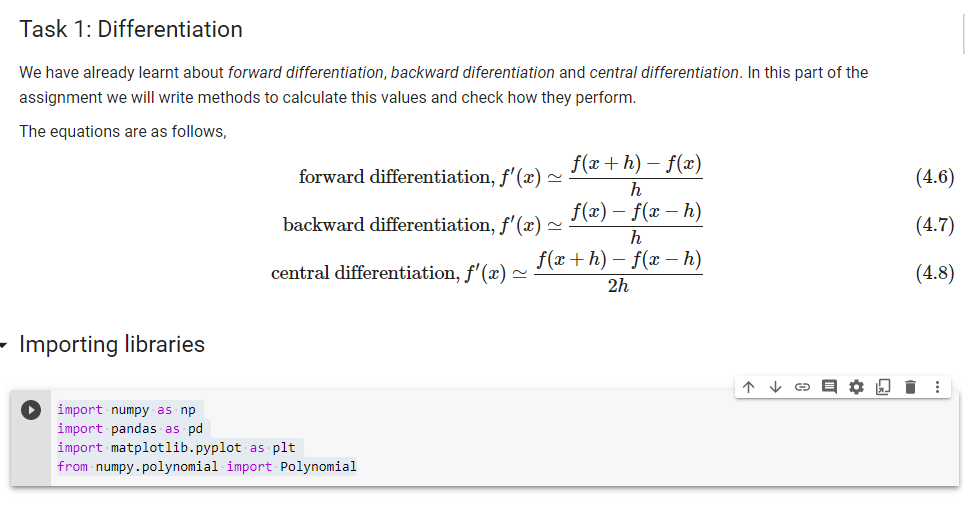 Solved Task 1: Differentiation We have already learnt about | Chegg.com