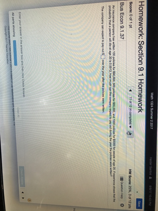 Solved Homework Section 9 1 Homework Score 0 Of 1 Pt 10f 12