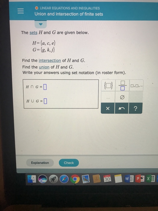 Solved O LINEAR EQUATIONS AND INEQUALITIES -Union and | Chegg.com