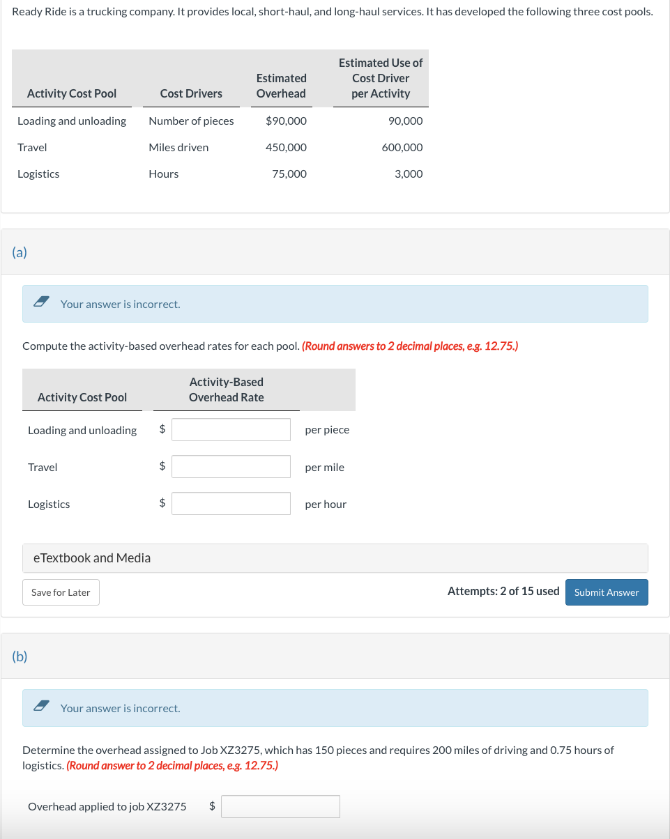 Solved Ready Ride is a trucking company. It provides local, | Chegg.com