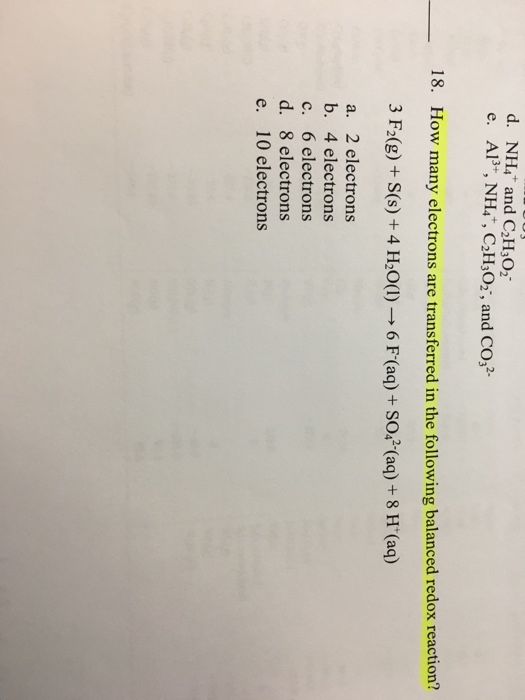 Solved d. NH4+ and C2H3O2. e. Al3+, NH4, C2H30, and CO,2 How | Chegg.com