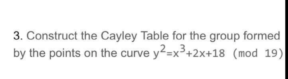 Solved 3. Construct the Cayley Table for the group formed by | Chegg.com