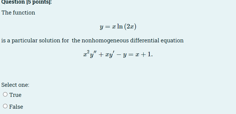 Solved The functions y1=e5x and y2=e−5x are both solutions | Chegg.com