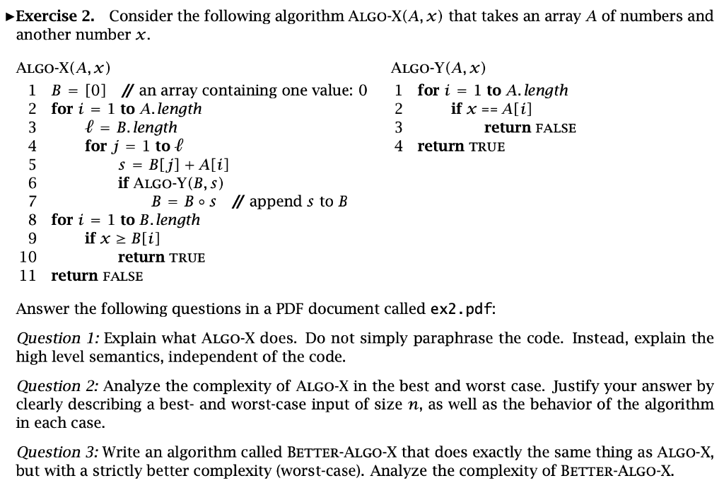 Solved Exercise 2 Consider The Following Algorithm 2303