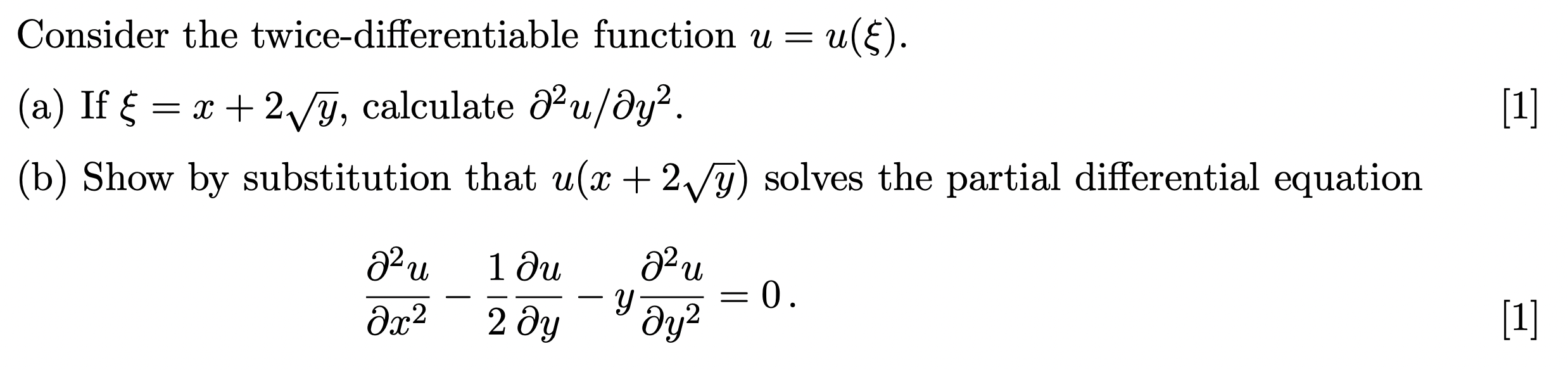 Solved u(૬). Consider the twice-differentiable function u = | Chegg.com