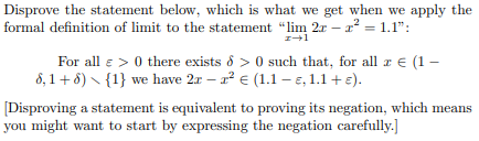 Solved 1+1 Disprove the statement below, which is what we | Chegg.com