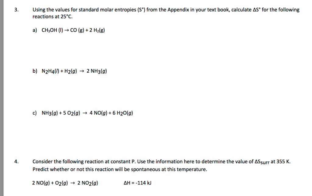 Solved 1. Which of the following processes are spontaneous | Chegg.com