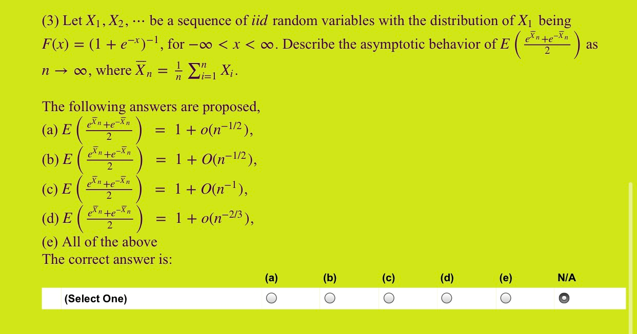 (3) Let X1, X2, . be a sequence of iid random | Chegg.com