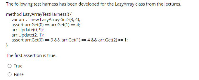 Solved The following test harness has been developed for the | Chegg.com