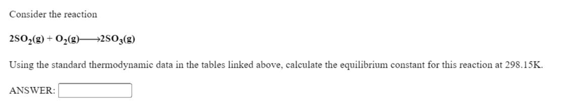 Solved Consider the reaction 3 Fe2O3(s) + H2(9) — 2 Fe304(5) | Chegg.com