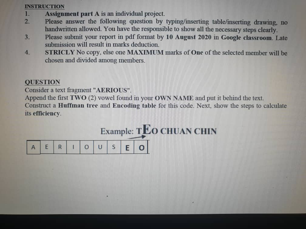 Solved Instruction 1 Assignment Part A Is An Individual 