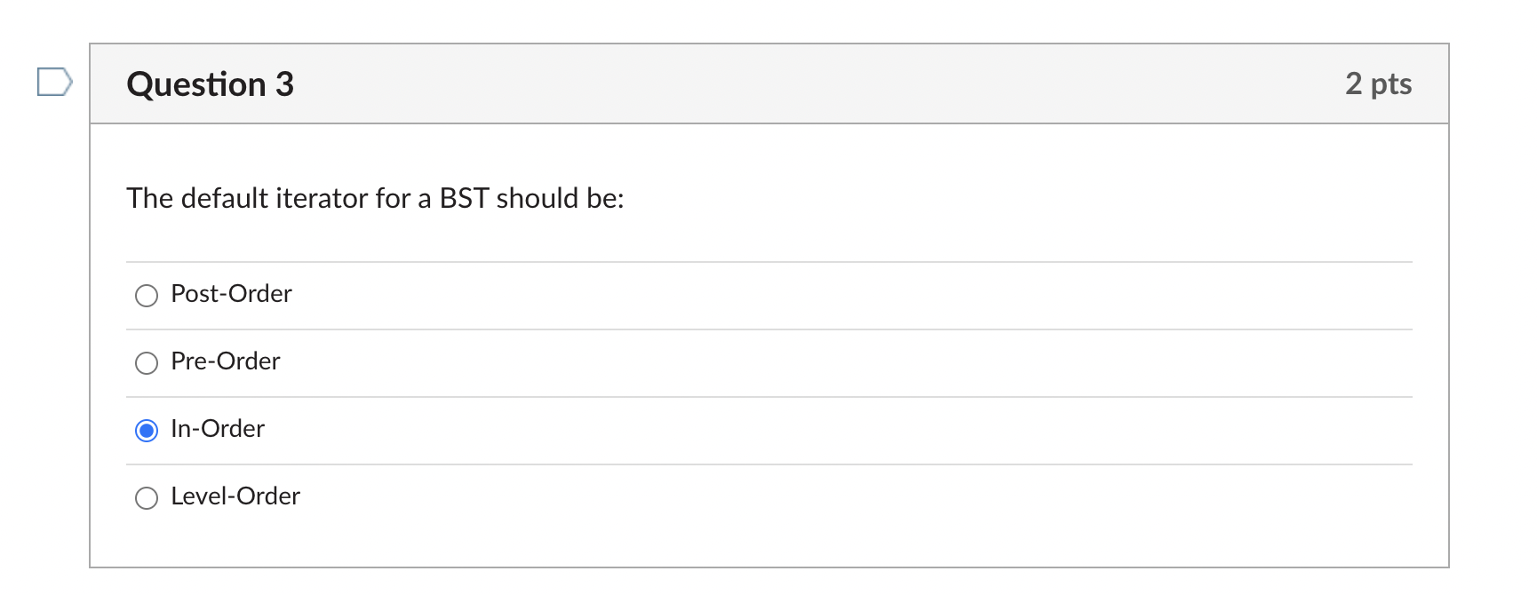 Solved Question 2 2 pts When creating an anonymous Iterator | Chegg.com