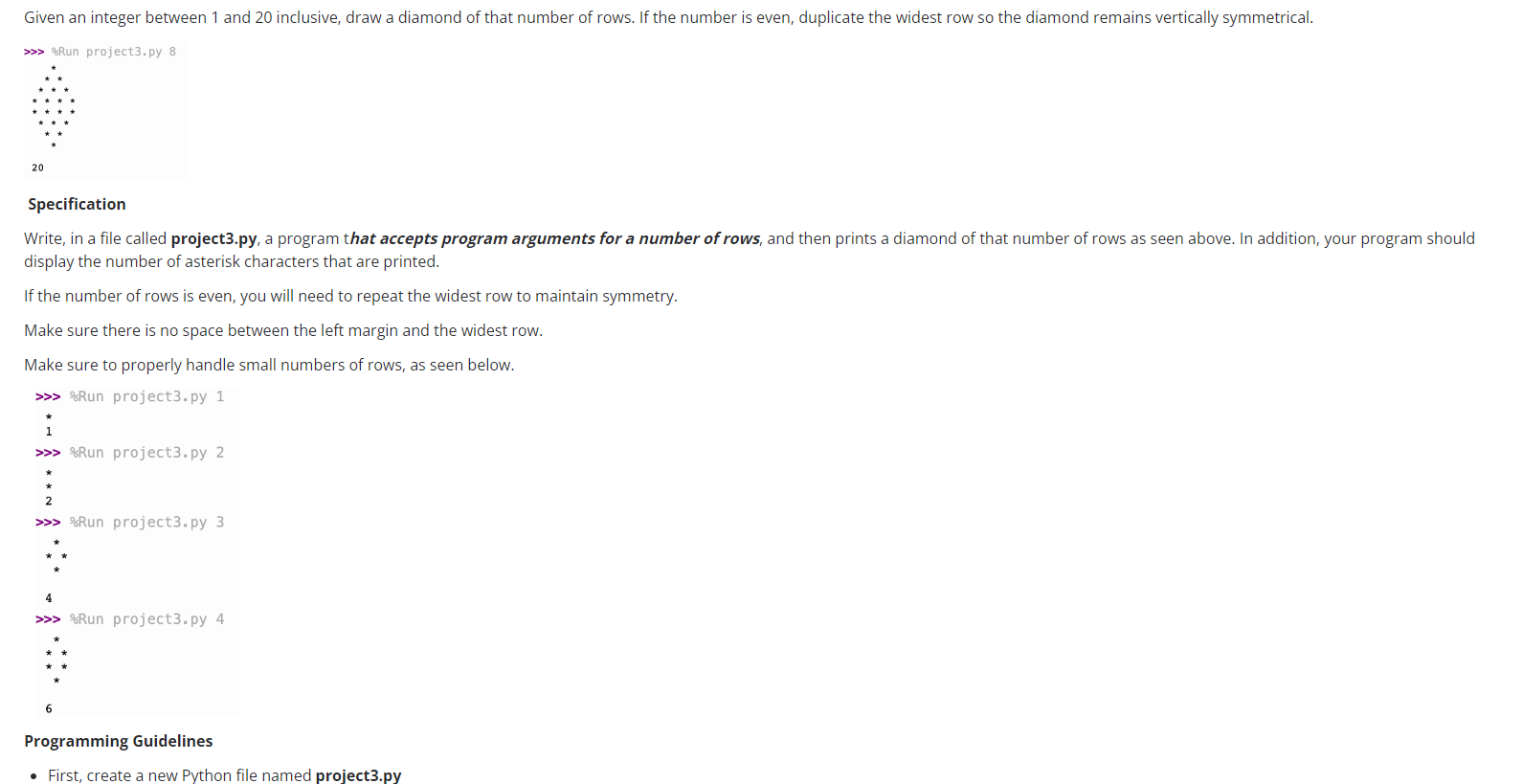 Solved Specification display the number of asterisk | Chegg.com