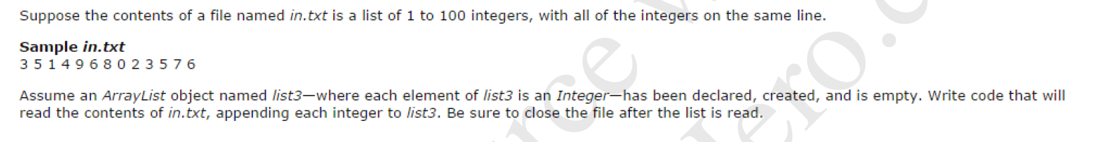 Solved Suppose the contents of a file named in.txt is a list | Chegg.com