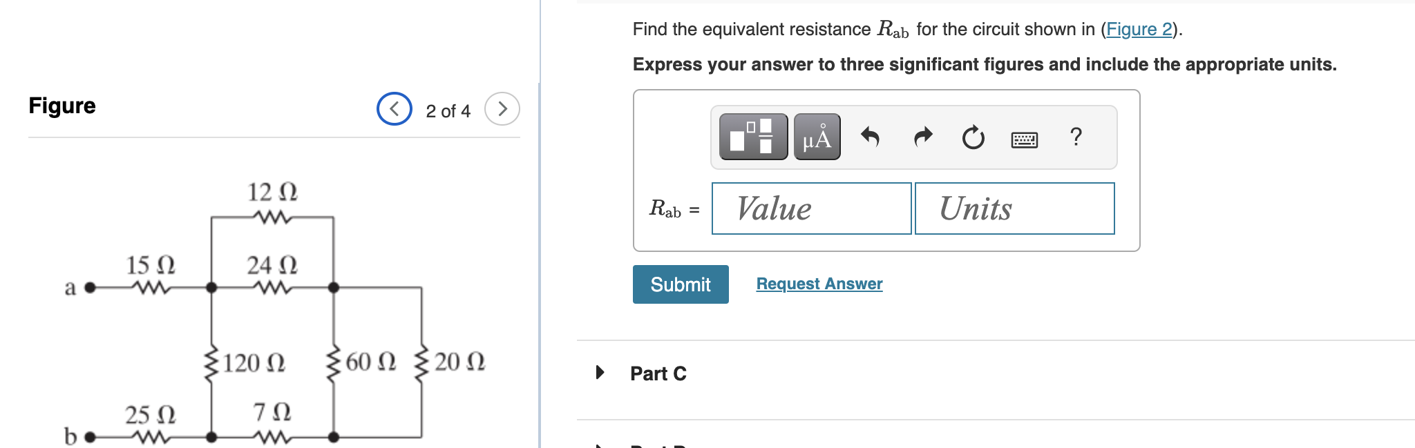 Solved Find the equivalent resistance Rab for the circuit | Chegg.com