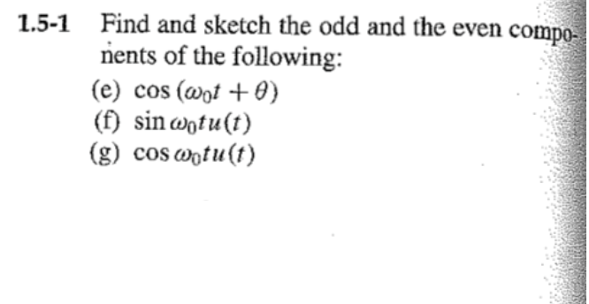 Solved Find and Sketch the odd and even components of | Chegg.com