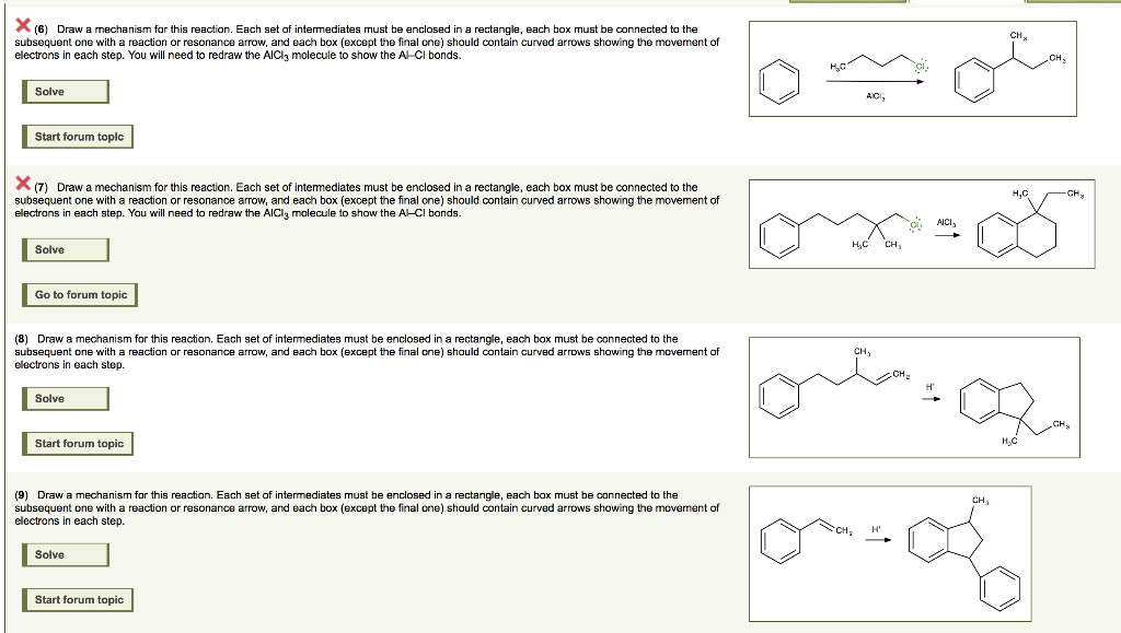 Solved Draw a mechanism for this reaction. Each set of | Chegg.com