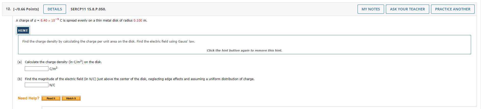 Solved Find the charge density by calculating the charge per | Chegg.com