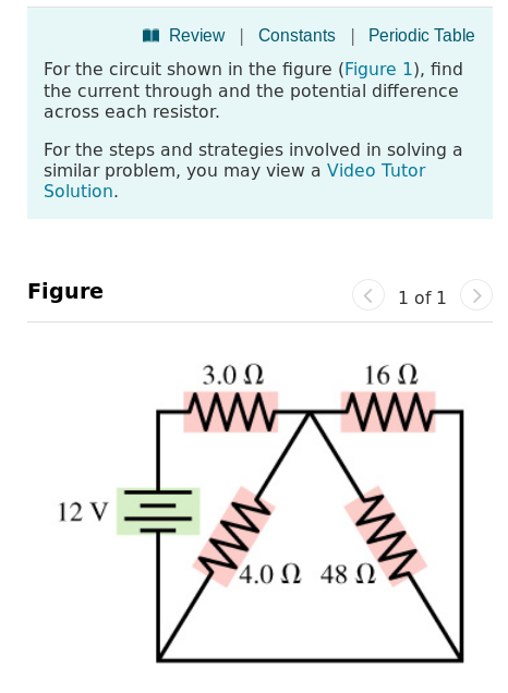 Solved Review |Constants Periodic Table For the circuit | Chegg.com