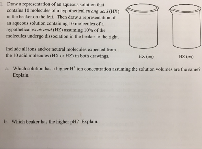 Solved Draw a representation of an aqueous solution that | Chegg.com