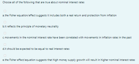 Solved Choose all of the following that are true about | Chegg.com