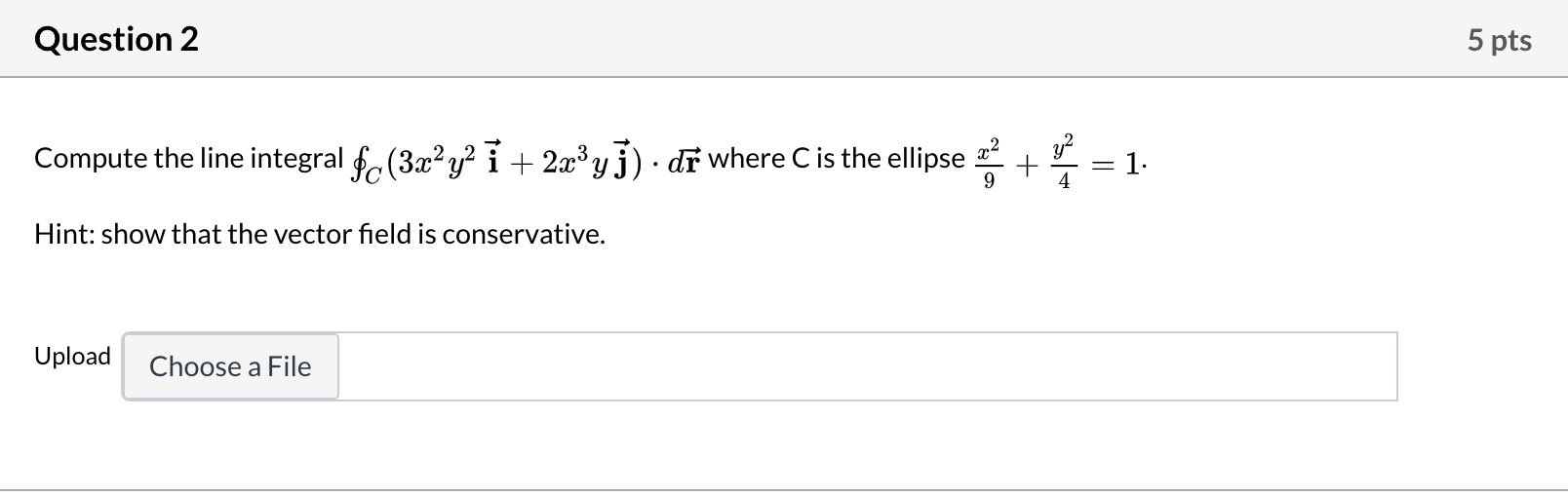 Solved Question 2 5 pts Compute the line integral $c(3x+y2 i | Chegg.com