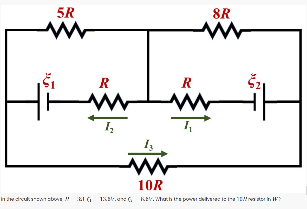 Solved 8R 5R w $1 R R $2 w w 12 11 13 10R In the circuit | Chegg.com