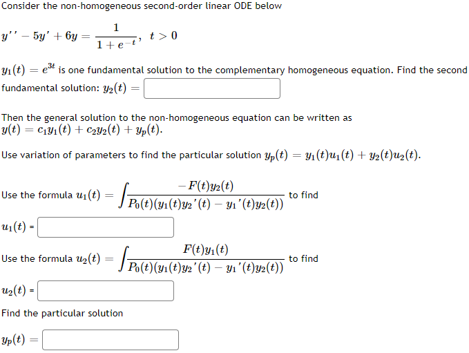 Solved Consider the non-homogeneous second-order linear ODE | Chegg.com