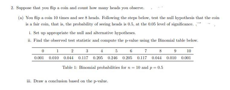 Solved 2. Suppose that you flip a coin and count how many | Chegg.com