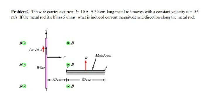 Solved Problem 2 . The wire carries a current卜10 A. A | Chegg.com