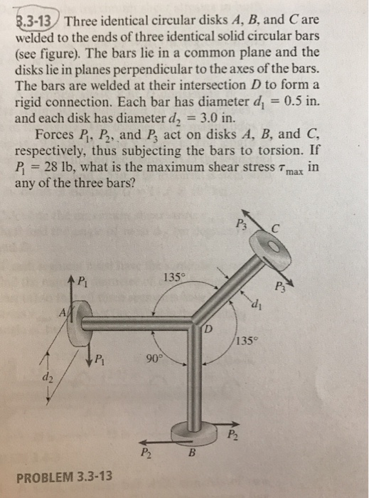 Solved Three identical circular disks A, B, and C are welded | Chegg.com