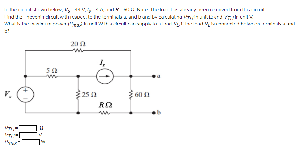 Solved In the circuit shown below, Vs= 44 V, Is= 4 A, and R= | Chegg.com