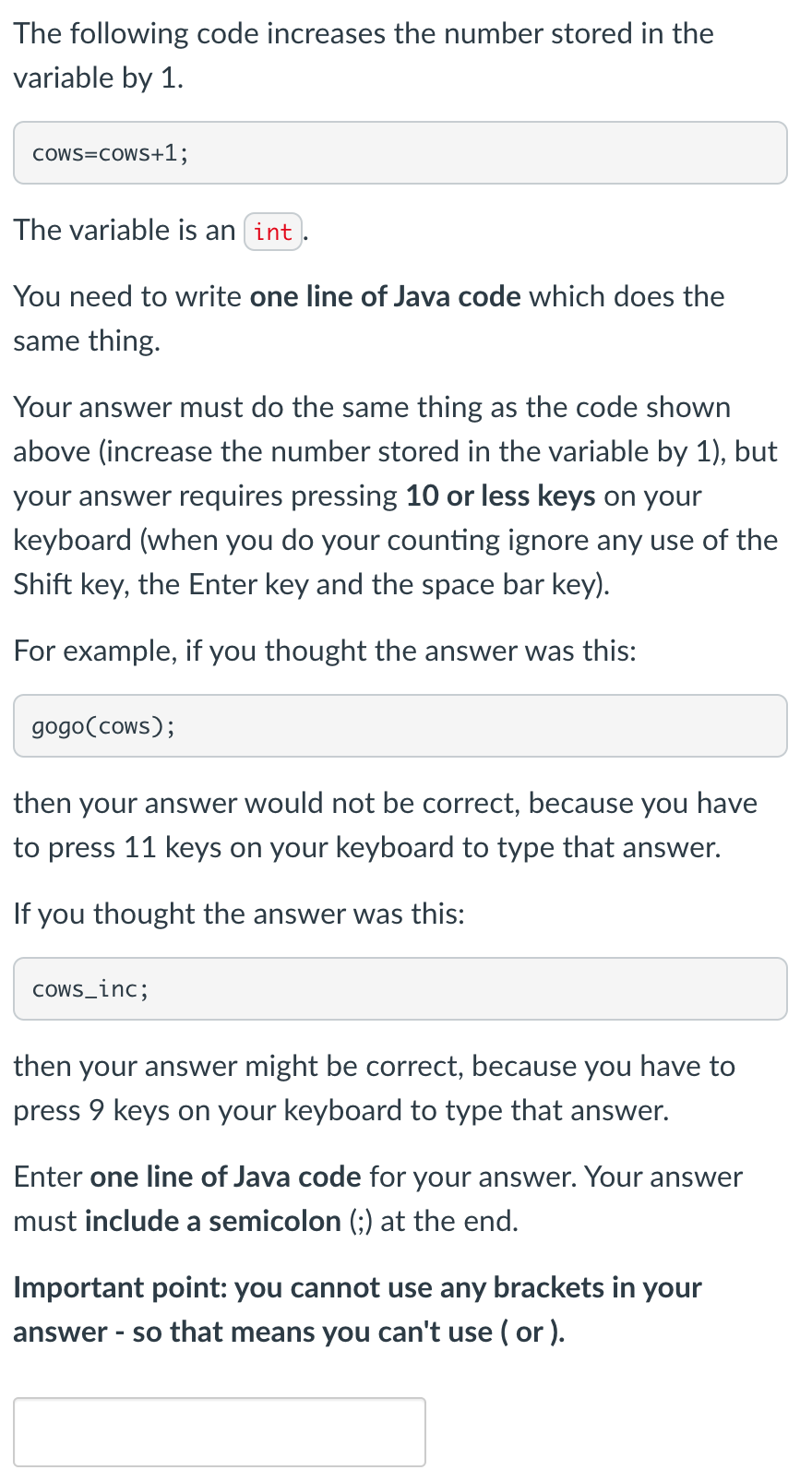 Solved The following code increases the number stored in the | Chegg.com