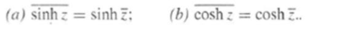 Solved (a) sinh z = sinh 2: (b) cosh z cosh Z.. | Chegg.com