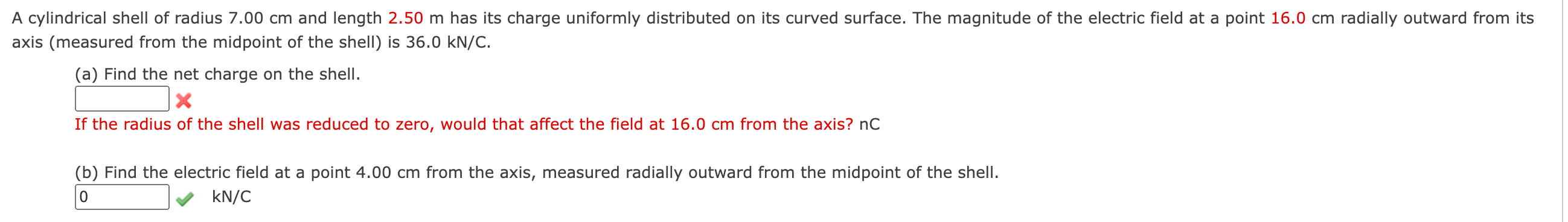Solved axis (measured from the midpoint of the shell) is | Chegg.com
