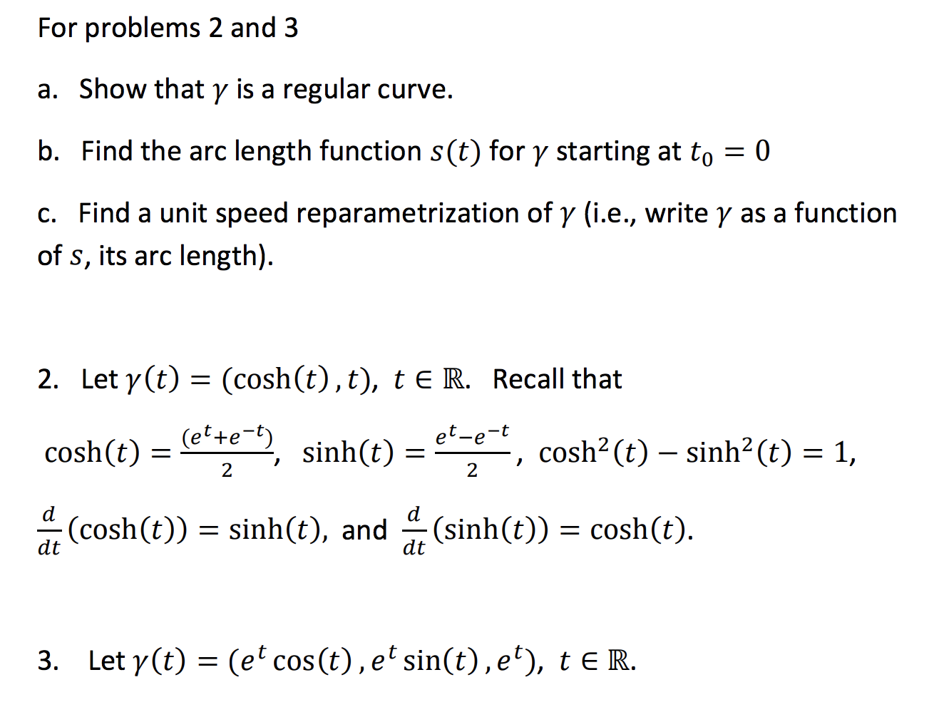 Solved For problems 2 and 3 a. Show that y is a regular | Chegg.com