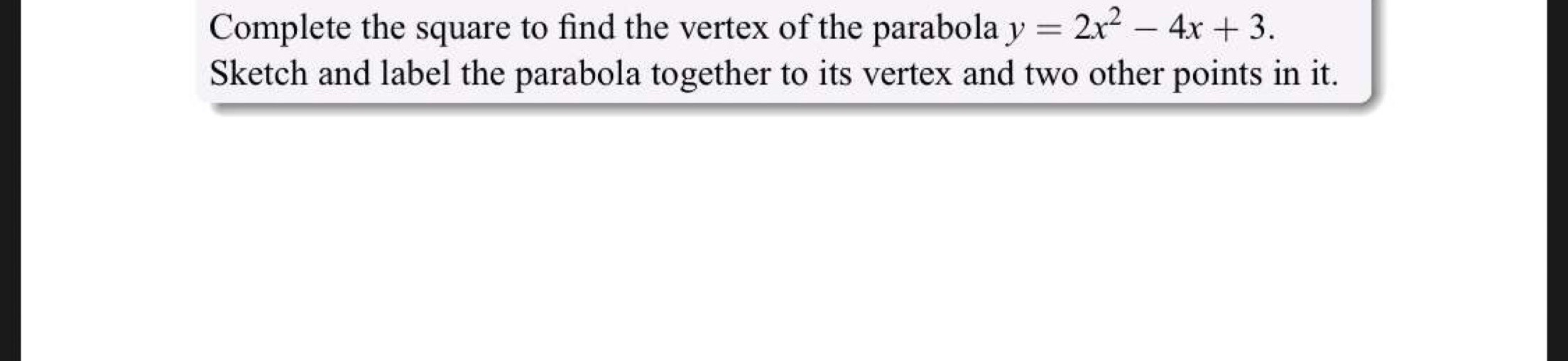 Solved Complete the square to find the vertex of the | Chegg.com