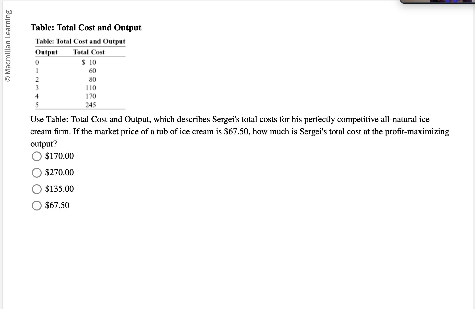 Solved Table: Total Cost and OutputTable: Total Cost and | Chegg.com